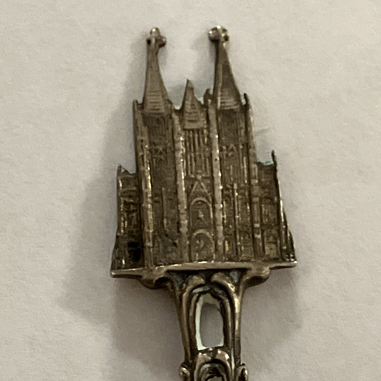 VINTAGE REU 800 Silver KOLN GERMANY Cathedral Figural SOUVENIR SPOON ...