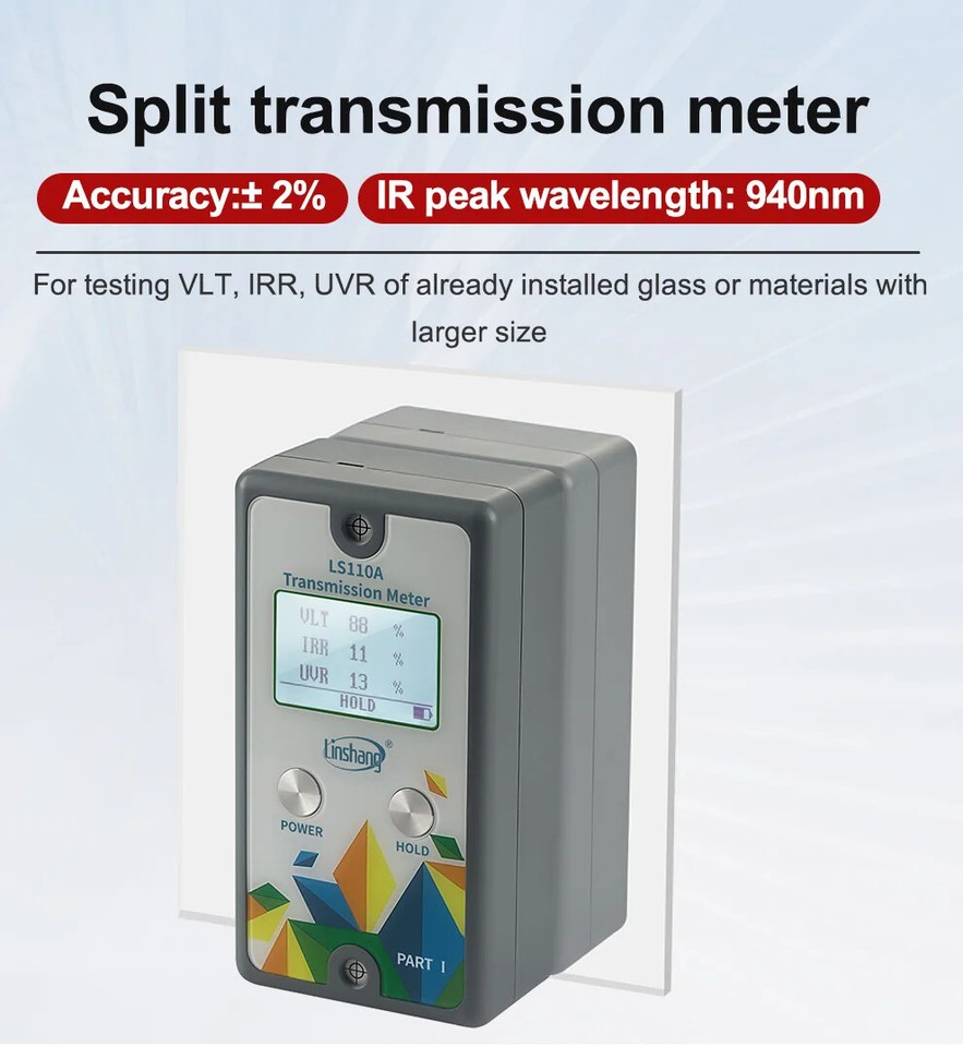 Window Solar Film Meter Split UV 365nm IR 940nm VLT Stick-film Glass ...