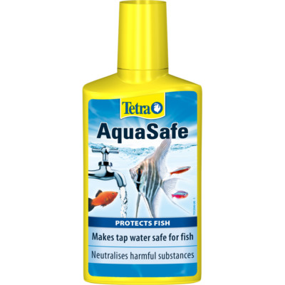 Tetra AquaSafe Tap Water Conditioner Dechlorinator Aqua Safe Chlorine ...