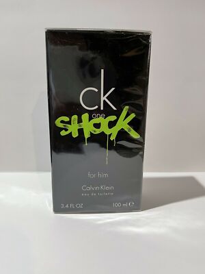 CK ONE SHOCK by Calvin Klein EDT Spray For Him 3.4 oz 100 ml * NEW IN ...