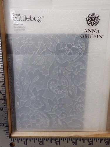 CUTTLEBUG ANNA GRIFFIN CARMEN LACE 3 PC 5X7 EMBOSSING FOLDER SET EUC ...