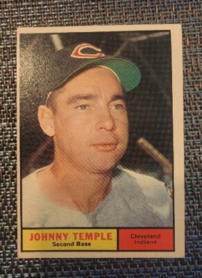 1961 Topps Baseball Card Johnny Temple (Cleveland Indians) #155 VGEX | eBay