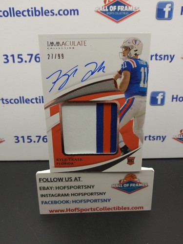 2021 PANINI IMMACULATE KYLE TRASK ROOKIE PATCH AUTO 27/99 #PPA-KT | eBay