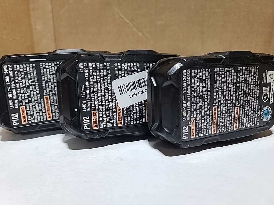 Ryobi P102 18V One+ Lithium Ion Batteries- Pack Of 3 | eBay