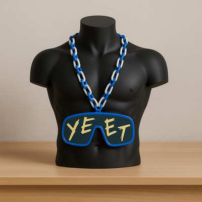 New Jey Uso Yellow Hazy Yeet Party Glasses Fan Inspired WWE Necklace ...