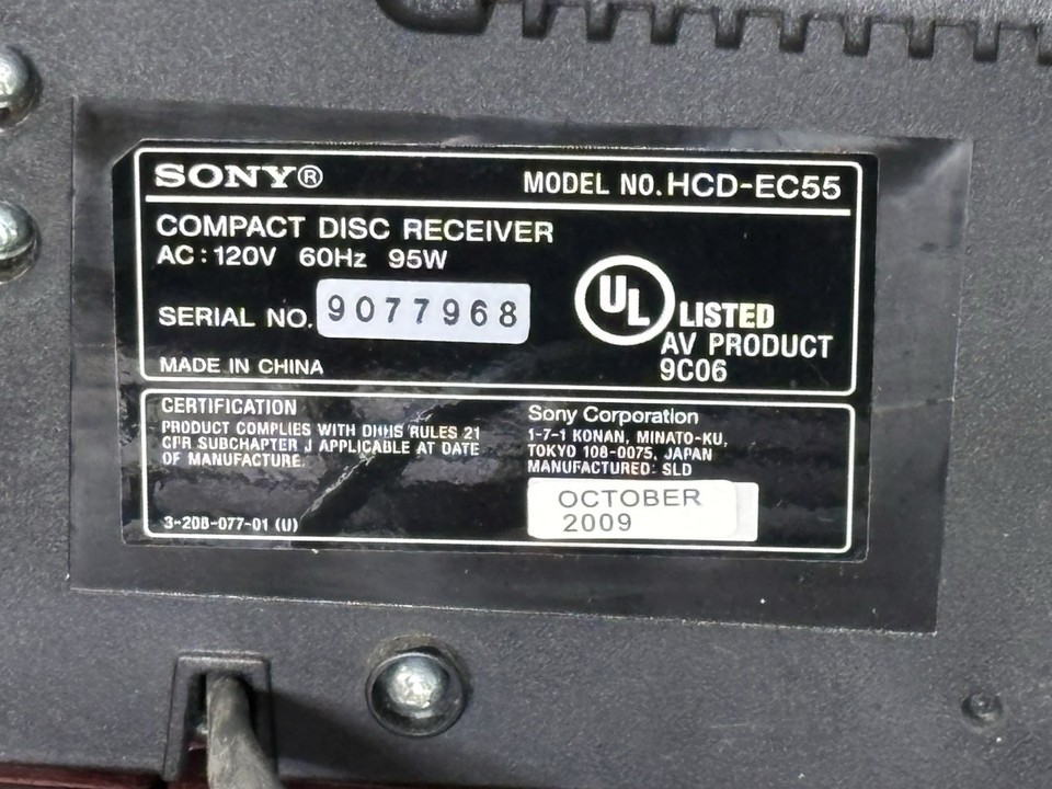 Sony HCD-EC55 Mini Hi-Fi Component System See Below NO SPEAKERS | eBay