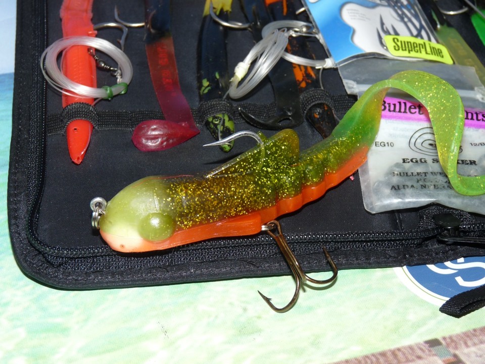 sea fishing lures rubber catfish Red Gills in wallet | eBay UK