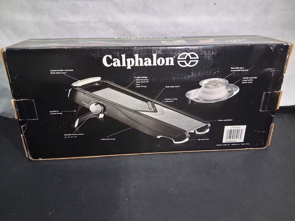 NEW Mandoline Slicer Peeler Calphalon Precision Cutter 4 Blades Food ...