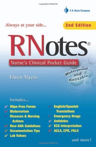 RNotes: Nurse's Clinical Pocket Guide by Myers, Ehren 9780803613355| eBay