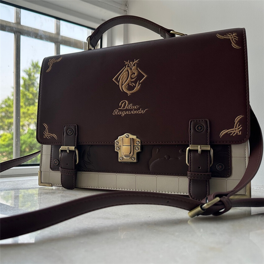 Genshin Impact Official Diluc Theme Handbag Messenger Bag PU Crossbody ...