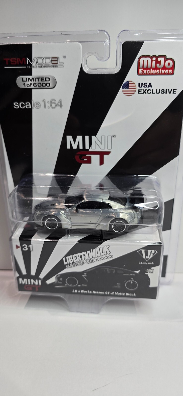 1/64 Scale Diecast Mini GT Nissan Skyline GT-R R35 LB WORKS CHASE MATTE ...