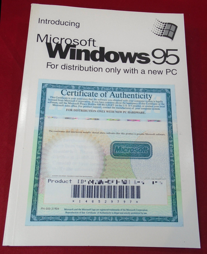 Introducing Microsoft Windows 95 Guide Avec Produit D'Identité | eBay