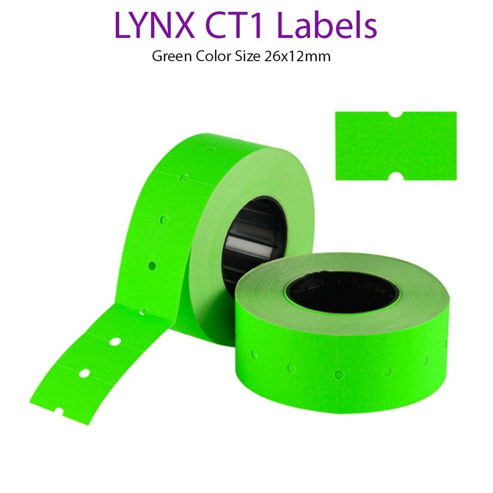 CT1 Price Label Lynx CT1 21x12mm Price Gun Labels – 5 Colors & Orange ...