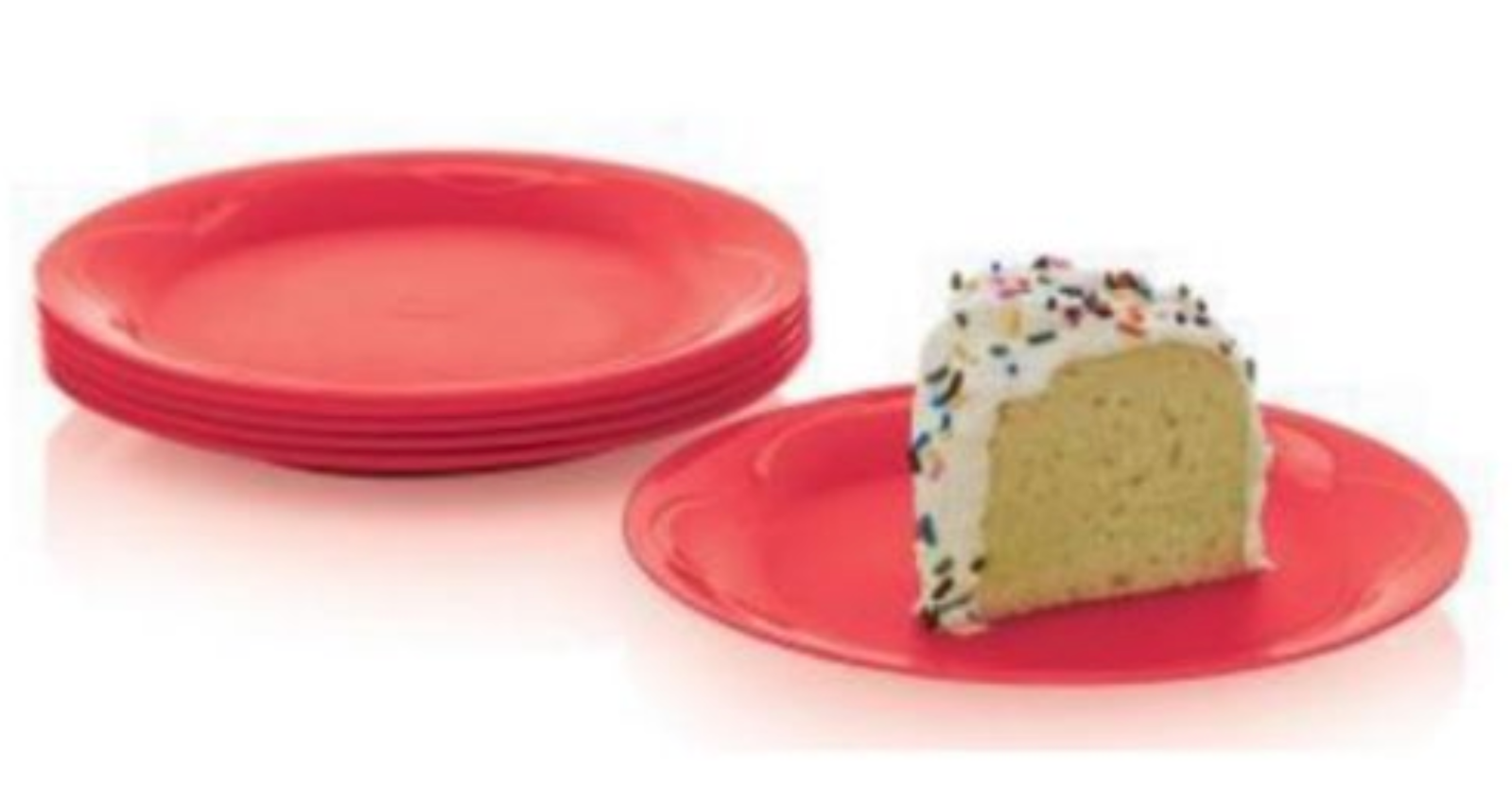 Tupperware Dessert Plates Set of Six Open House Elegant Design Guava x6 ...