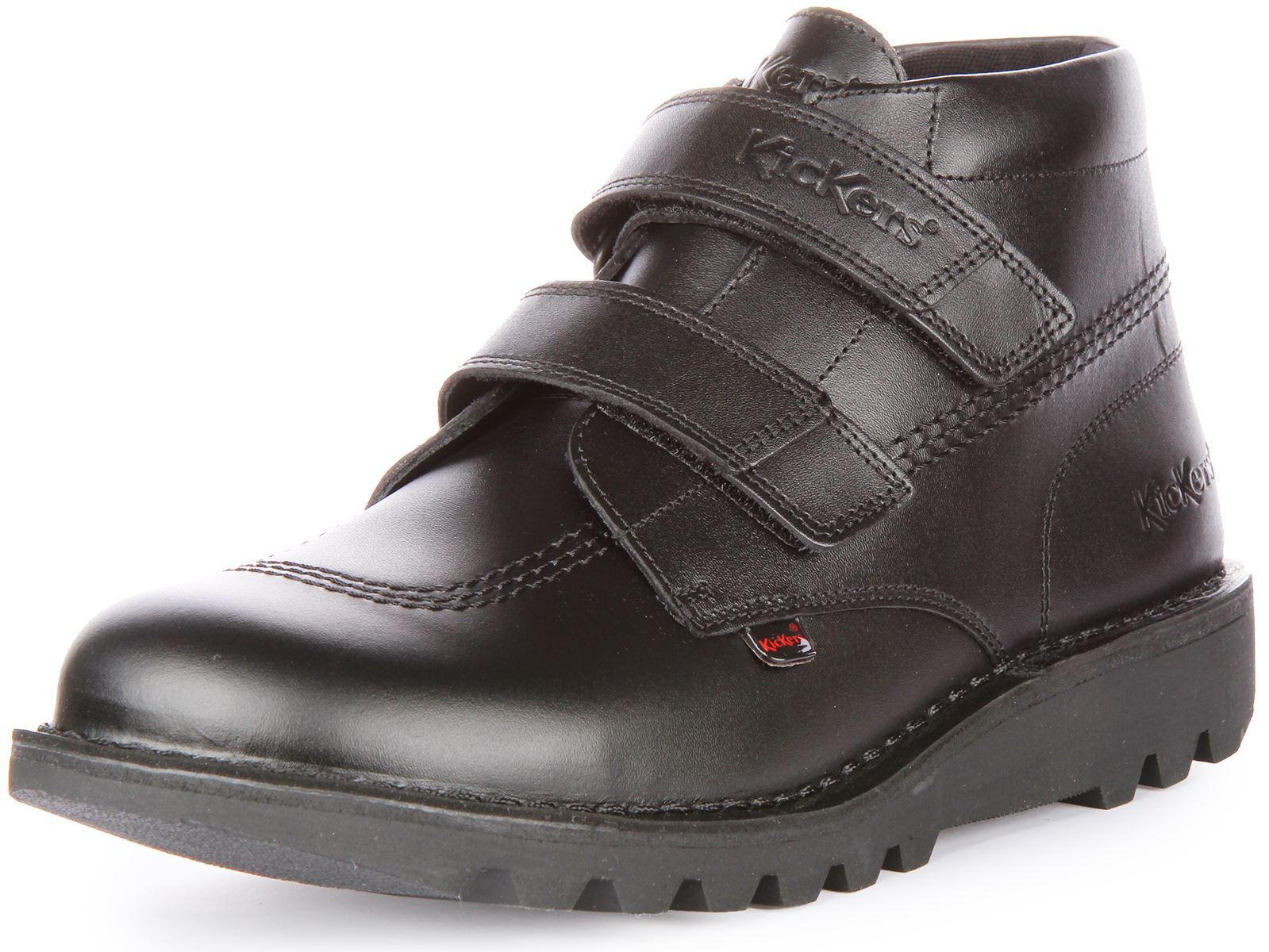 Kickers Kick Hi Fast Fasting Dual Strap Easy On Trainer Black Mens UK 6 ...