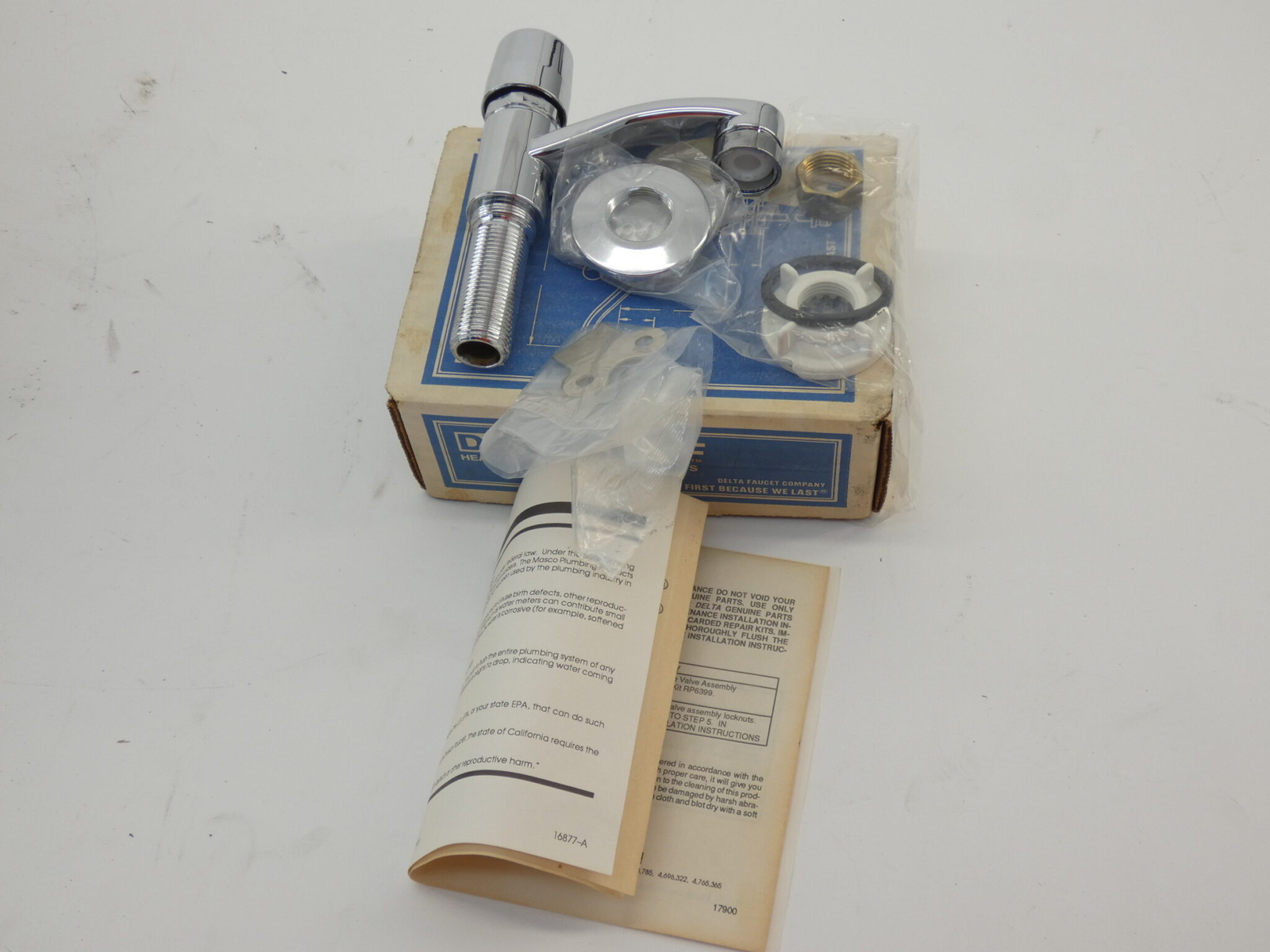 Delta 701-hdf Single Handle Metering Slow-close Lavatory Faucet Chrome ...