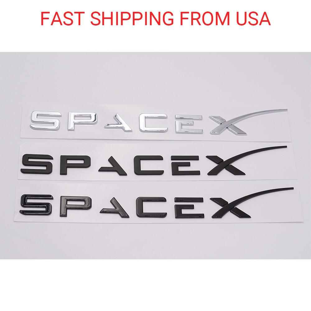 SpaceX Emblem Sticker Badge Decal For Tesla Cars Model S 3 X Y ...