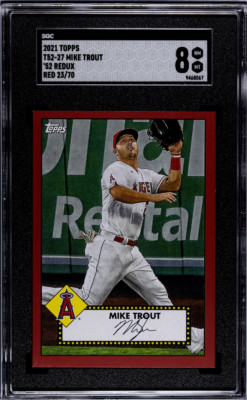 Mike Trout 2021 Topps 1952 Redux Red Parallel /70 SGC 8 Angels T52-27 ...