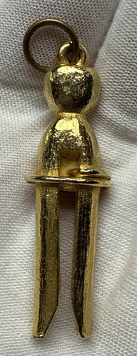 Vintage Gold Tone Clothespin Clothes Pin Peg Charm Pendant Charm | eBay