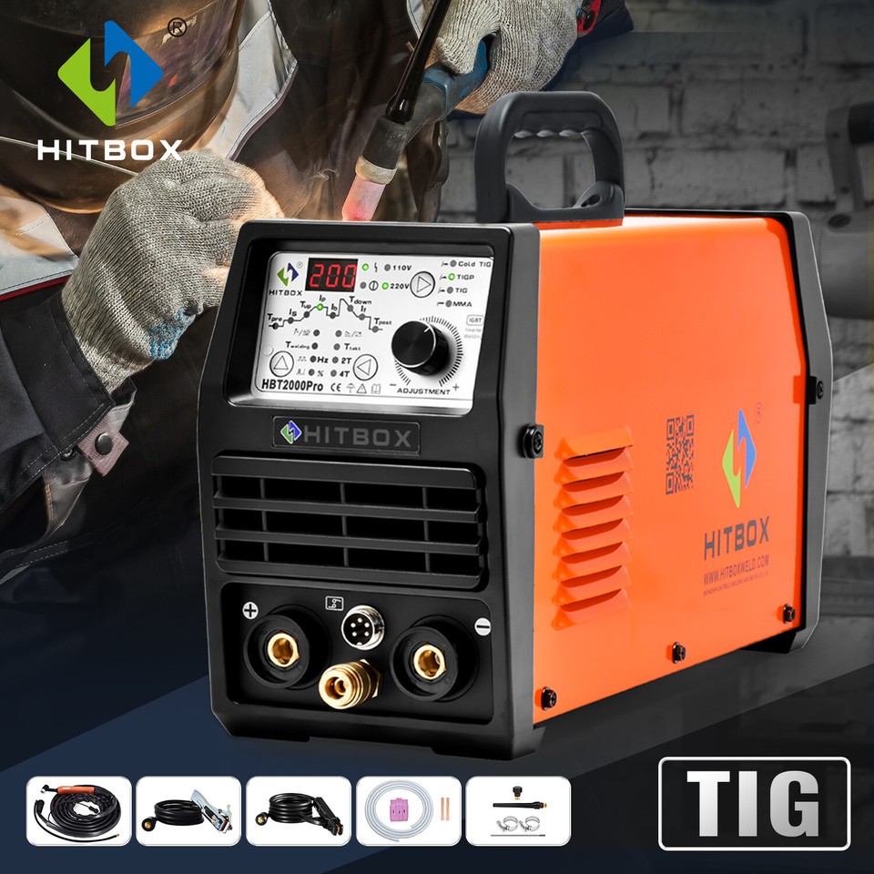 110V 220V Cold TIG Welding Machine 4IN1 200Amp Pulse HF TIG Spot TIG ...