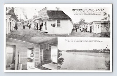 Postcard California Red Bluff CA Riverside Auto Camp Motel 1930s ...