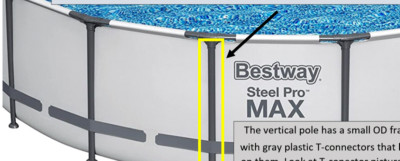 Vertical Frame Leg for Bestway Steel Pro Max Pool 2022-25 15ft x 42" | eBay