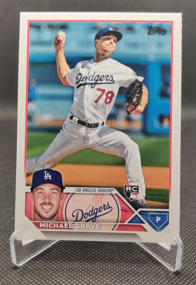 2023 Topps Series 1 #15 Michael Grove Rookie RC Los Angeles Dodgers ...