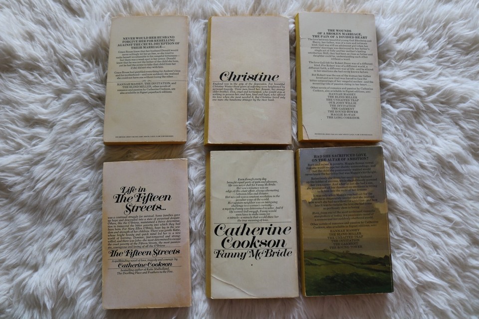 6 Catherine Cookson paperback books Maggie Rowan more vintage romance ...
