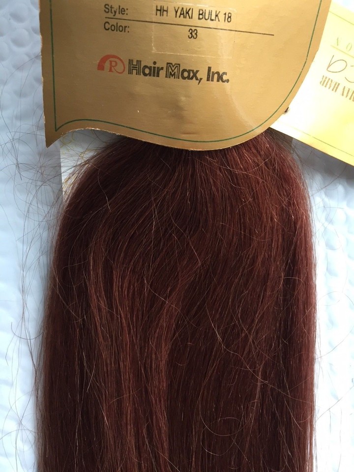 100% Human Hair for Braiding, 18-20" Long Yaki Bulk in Many Colors by ...
