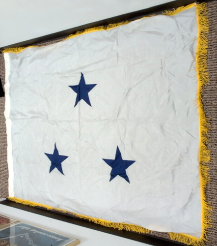 Post Desert Storm US Navy Vice-Admiral three-star flag with gold fringe ...