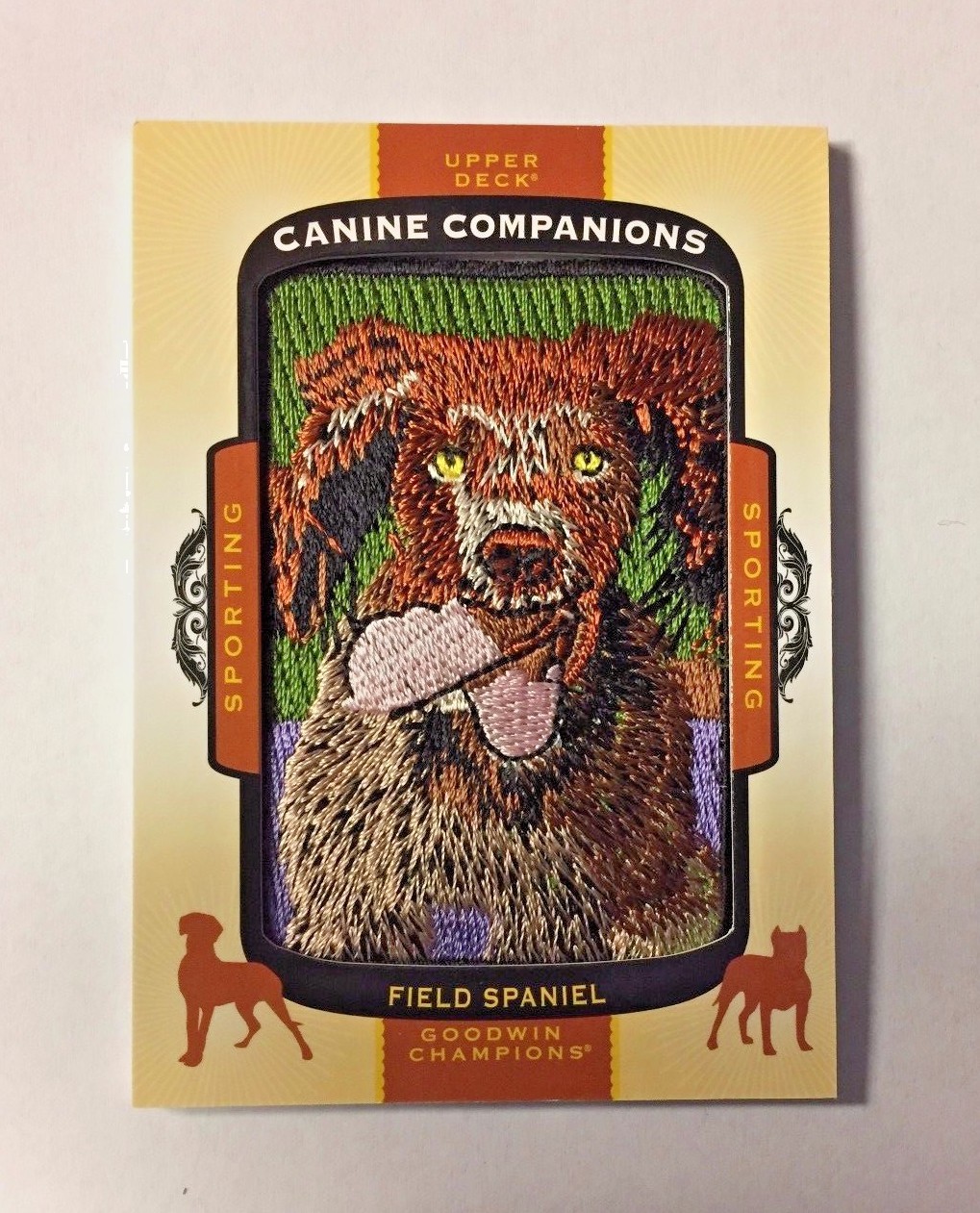 2017 UD Goodwin Champions Canine Companions Patch CC18 FIELD SPANIEL | eBay