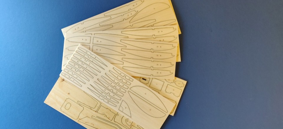 Graupner Filou - Classic RC Model Glider ~ Laser-cut Balsa Wing RIB ...