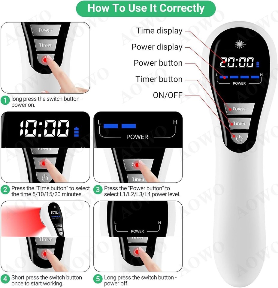 2024 Medical Grade Cold Laser Therapy Device for Pain Relief ,Pulse ...
