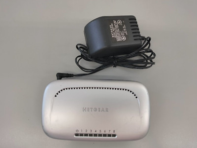 NetGear FS608 v2 Fast Ethernet Desktop Switch 8-Port 10/100 W/Adapter ...