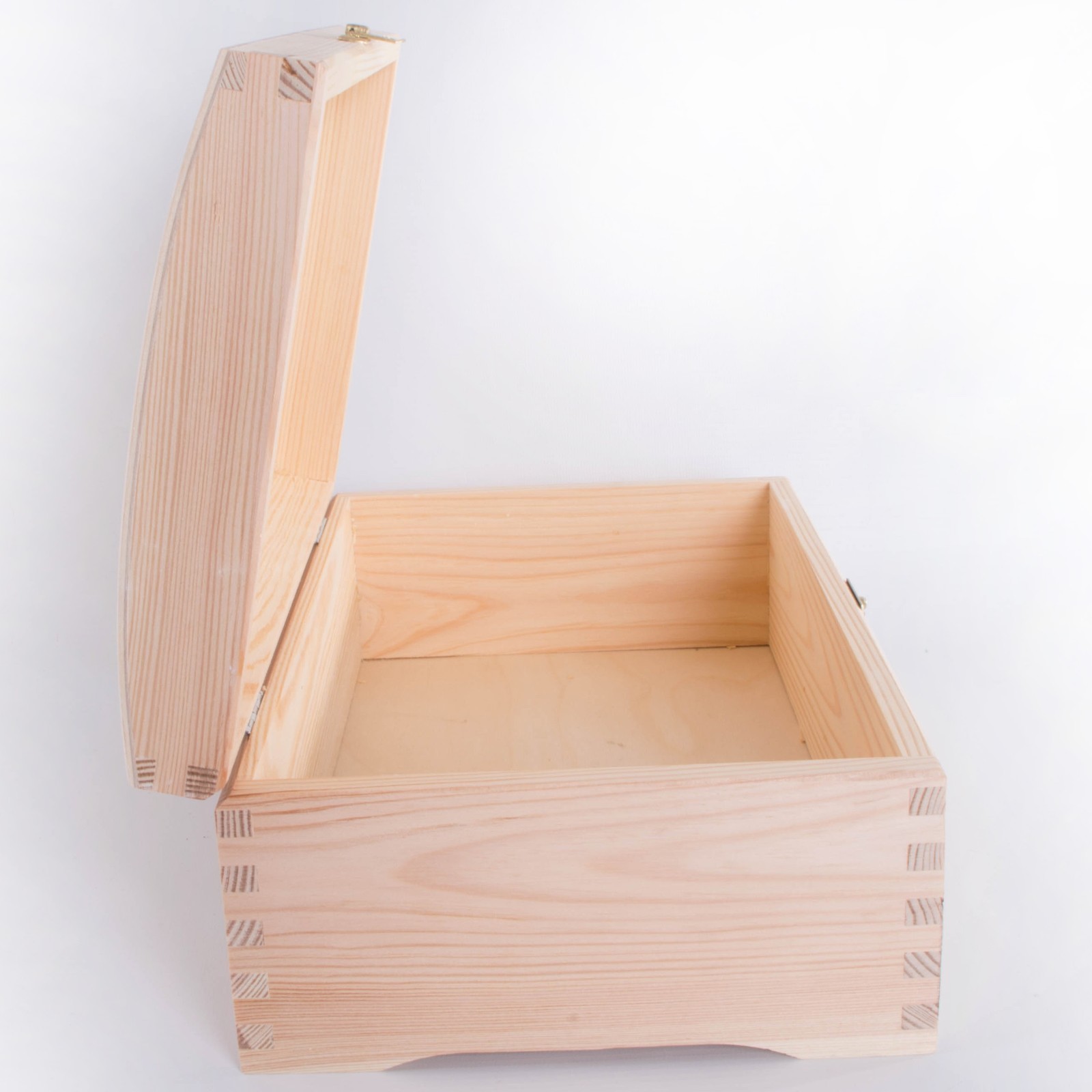 Wooden Chest Storage Box With Lid and Clasp/ Plain Pinewood Keepsake ...