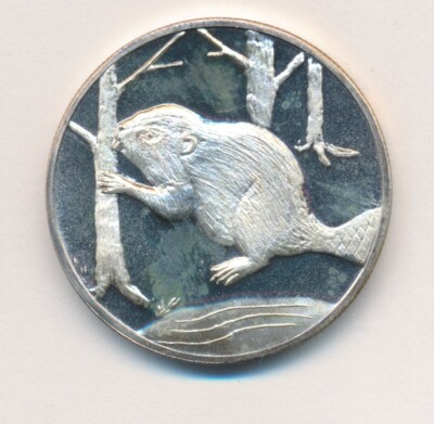 AAA PRECIOUS METALS PORTLAND OREGON BEAVER 1 ONE TROY OUNCE 999 SILVER ...