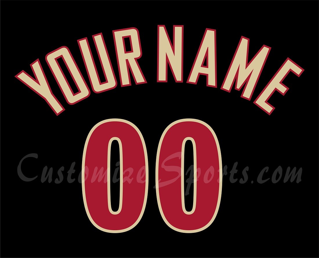 Arizona Diamondbacks Customized Number Kit for 2007-2015 Black ...
