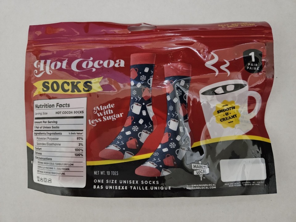 Main And Local Hot Cocoa Novelty Socks Unisex Socks | eBay