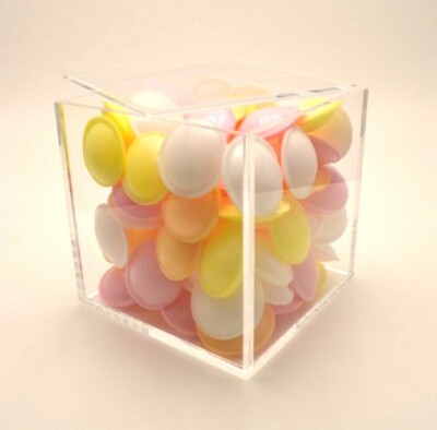 Cake Display Cube Box Cake Separator With Rebated Lid Perspex Clear ...