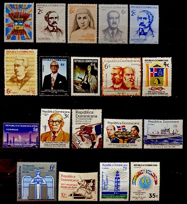 Dominican Republic 1980-1985. (19) Stamps Mint Hinged OG | eBay