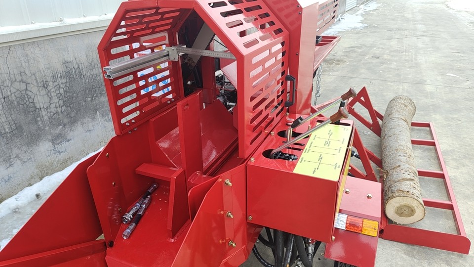 40T Firewood Processor 27HP Hydraulically Log Splitter 118" Conveyor ...