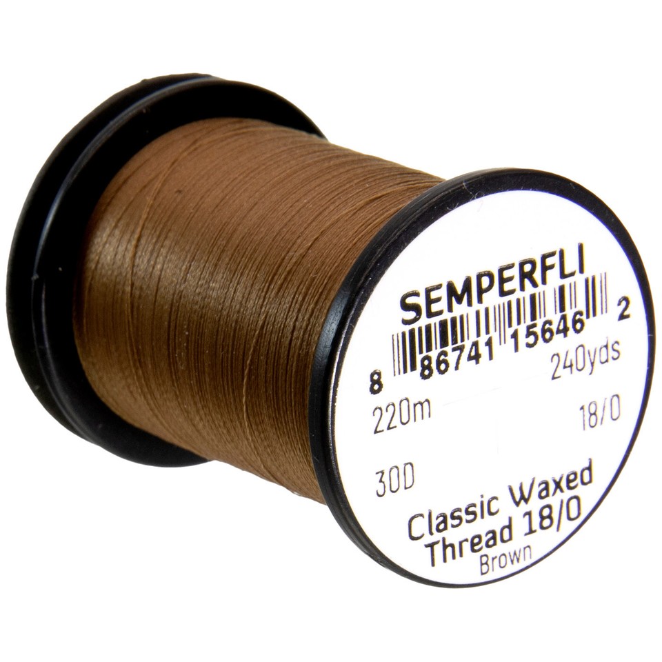 SEMPERFLI CLASSIC WAXED THREAD 18/0 - Fly Tying 30 Denier - 23 Colors ...