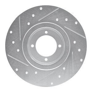 Disc Brake Rotor-Brake Rotor - Drilled And Slotted - Silver DFC fits ...