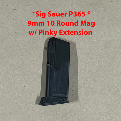 OEM Sig Sauer P365 10rd 9mm Magazine W/ Pinky Finger Extension - MAG ...