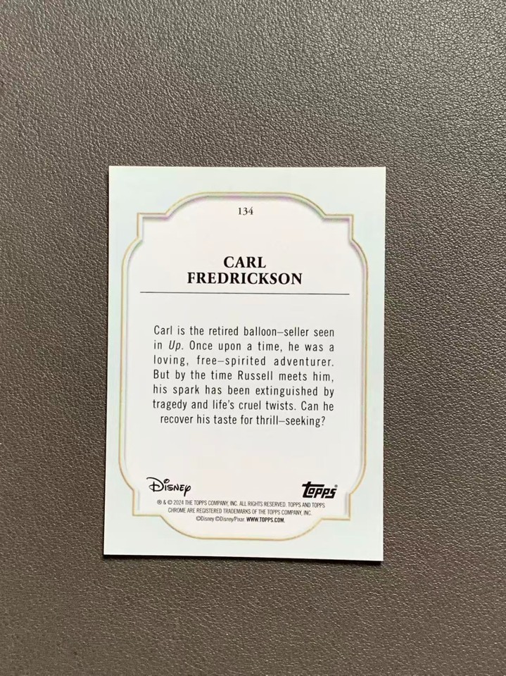 2024 Topps Disney Chrome CARL FREDRICKSON Purple Pulsar Refractor /150 ...