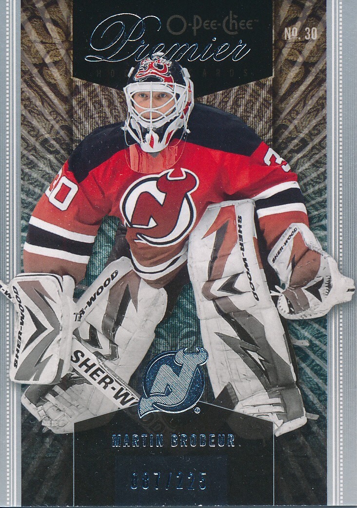 Martin Brodeur 2009 O-Pee-Chee Premier #AR4-MB Rare Remnants Quads ...