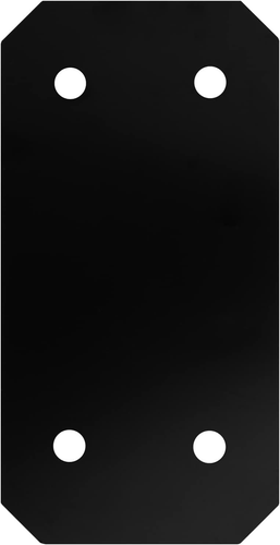 4 Pcs Flat Strong Strap Mending Plate Black 9¾" X 5" Straight Repair ...