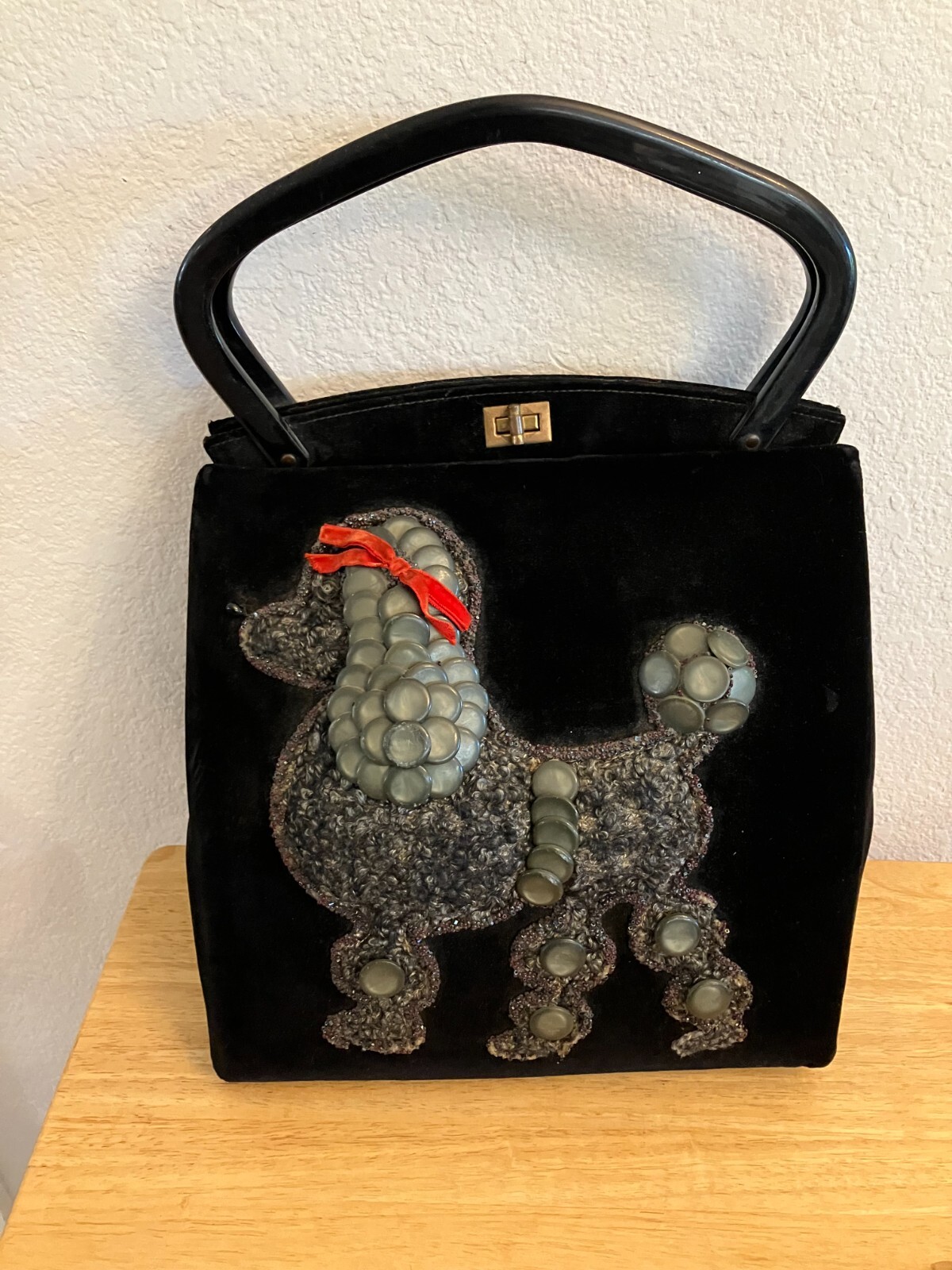 Vintage Rare Jolles Original Poodle Purse Hand Bag Bl… - Gem