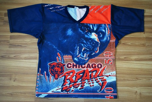 CHICAGO BEARS THROWBACK JERSEY VINTAGE CCM ALL OVER PRINT SIZE L/XL ...
