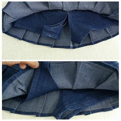 Lady Pleated Denim Skirt Micro Mini Low Waist Short Dance Party Club ...